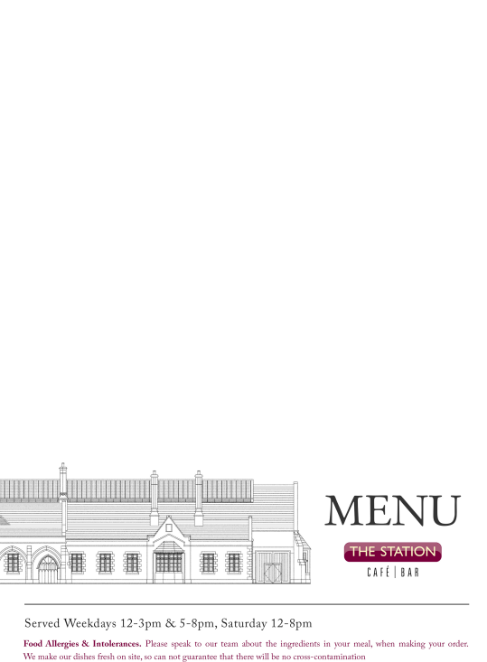 Menus | Cafe Bar | Who's Here | The Station